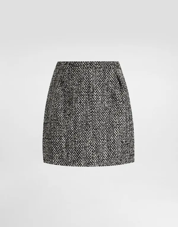 Dolce & Gabbana Short Skirt In Double Wool Blend