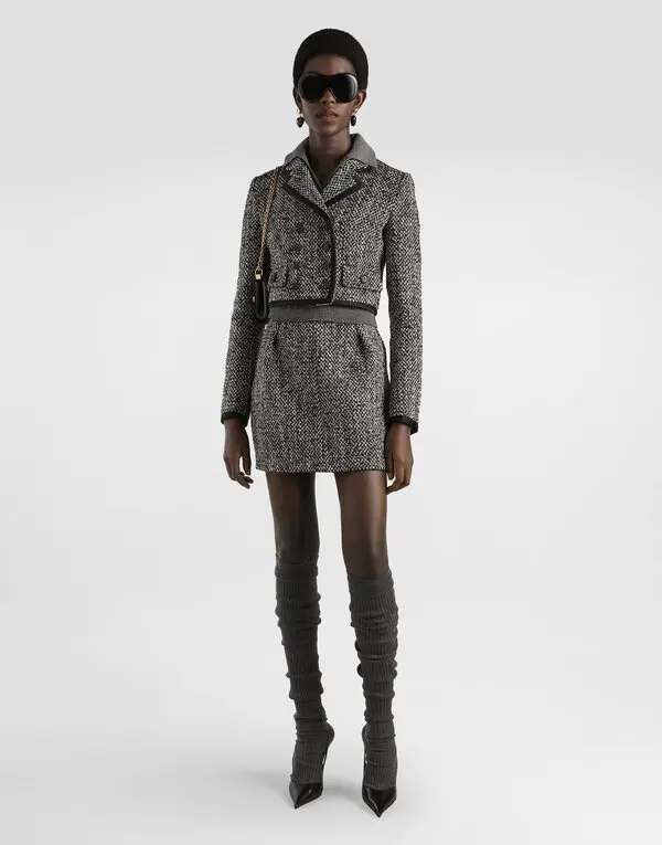 Dolce & Gabbana Short Skirt In Double Wool Blend