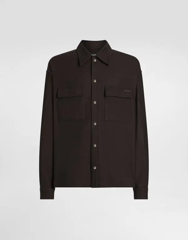Dolce & Gabbana Mélange Wool Mat Shirt