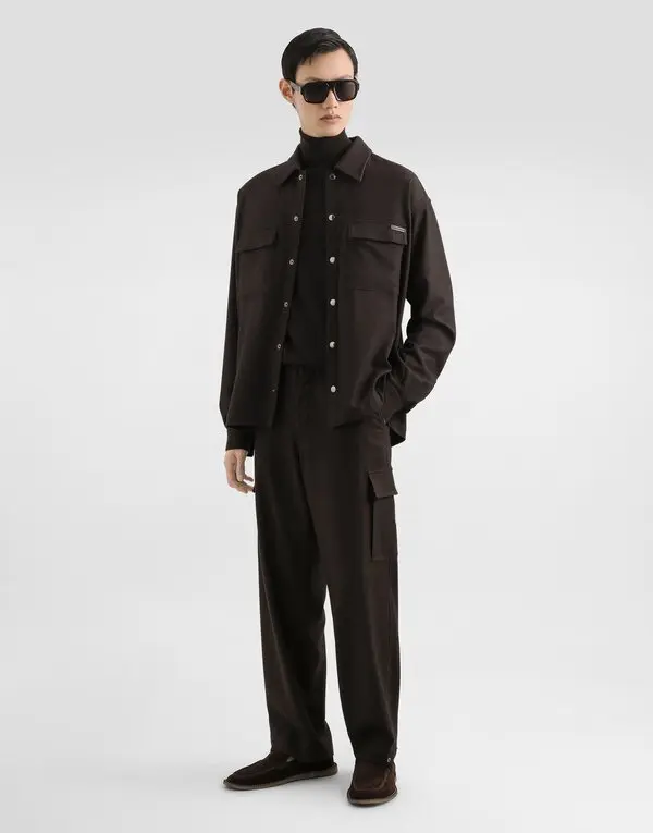 Dolce & Gabbana Mélange Wool Mat Shirt