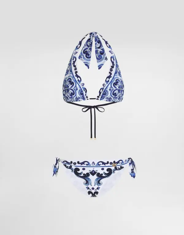 Dolce & Gabbana Majolica Triangle Bikini - Print