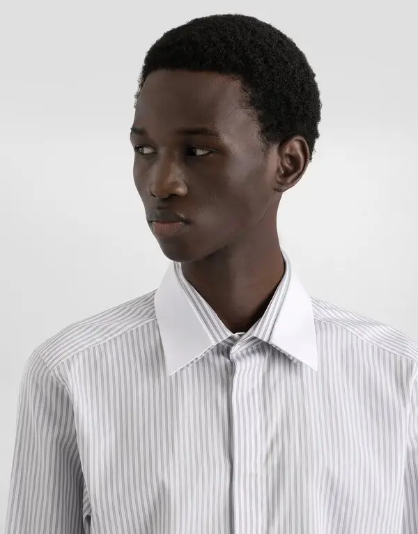 Dolce & Gabbana Striped Poplin Martini Shirt - Multicolor