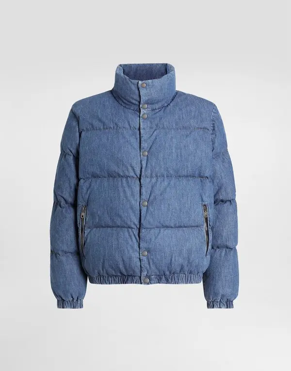 Dolce & Gabbana Cotton Denim Padded Jacket - Multicolor