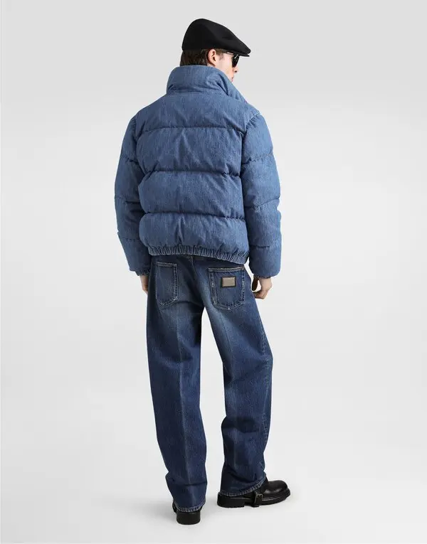 Dolce & Gabbana Cotton Denim Padded Jacket - Multicolor
