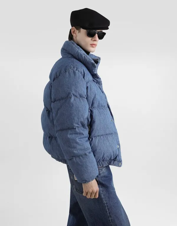 Dolce & Gabbana Cotton Denim Padded Jacket - Multicolor