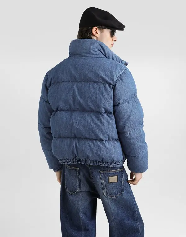 Dolce & Gabbana Cotton Denim Padded Jacket - Multicolor