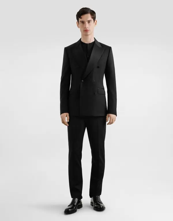 Dolce & Gabbana 3-piece Double-breasted Wool Gabardine Suit