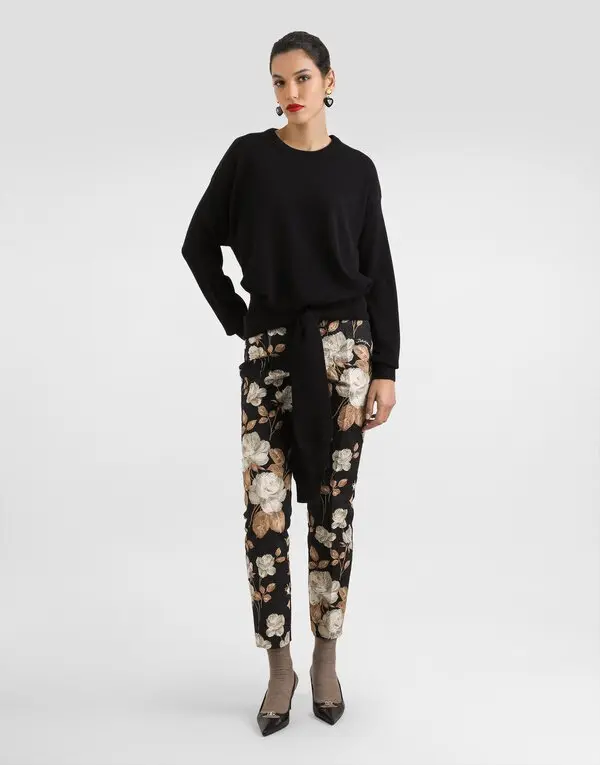 Dolce & Gabbana Vintage Rose- Brocade Trousers