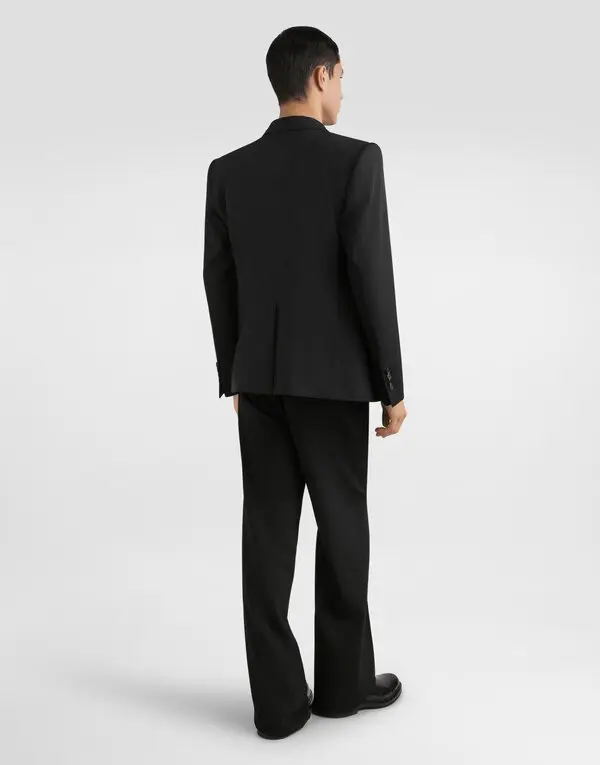 Dolce & Gabbana Double-breasted Bistretch Wool Canvas Jacket - Grey