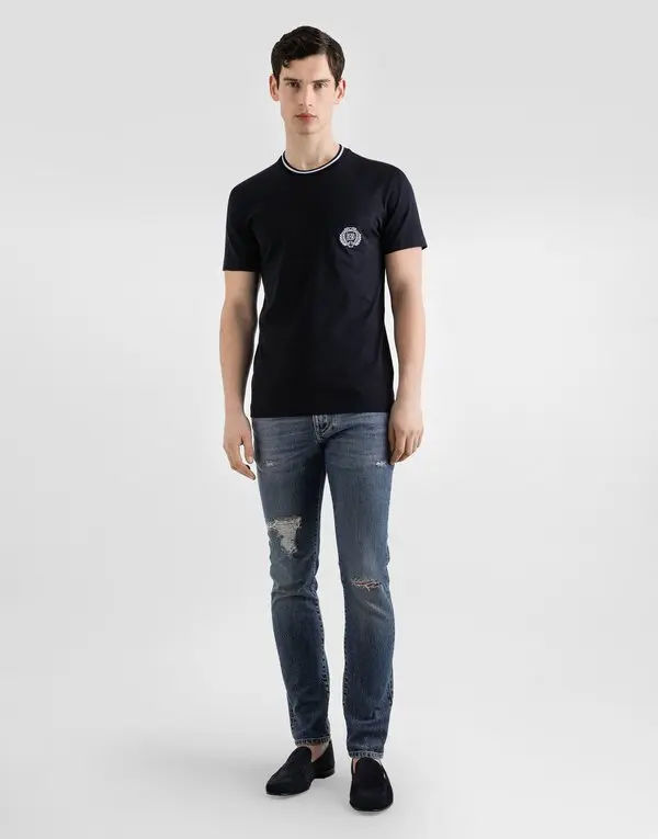 Dolce & Gabbana Skinny Stretch Cotton Jeans - Multicolor