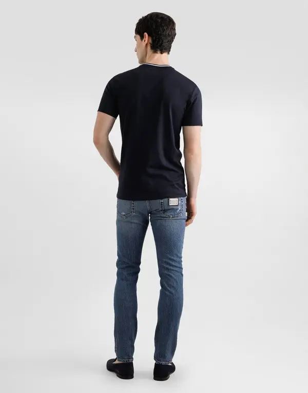 Dolce & Gabbana Skinny Stretch Cotton Jeans - Multicolor