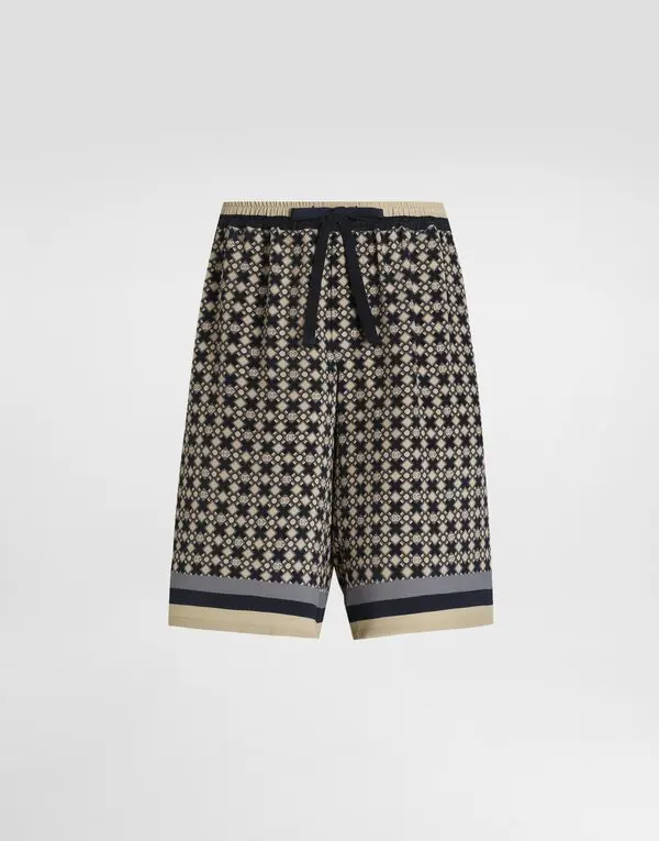 Dolce & Gabbana Printed Crêpe Marocain Bermuda Shorts - Print