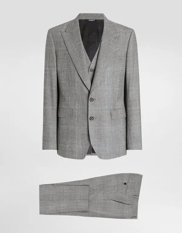 Dolce & Gabbana Single-breasted Glen Plaid Suit - Multicolor