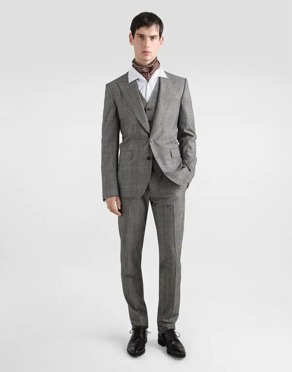 Dolce & Gabbana Single-breasted Glen Plaid Suit - Multicolor
