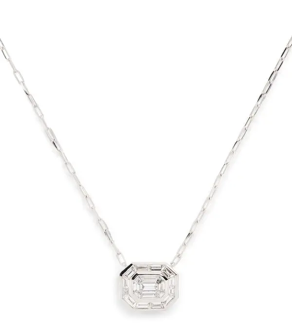 Shay 18k Gold And Emerald-cut Diamond Illusion Necklace - White