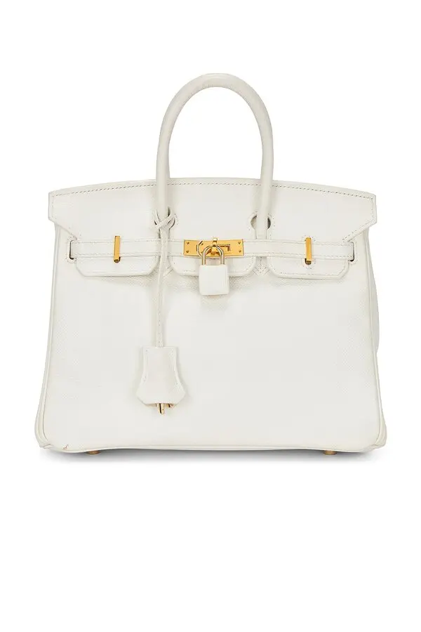 Hermès Epsom Birkin 25 Handbag - White