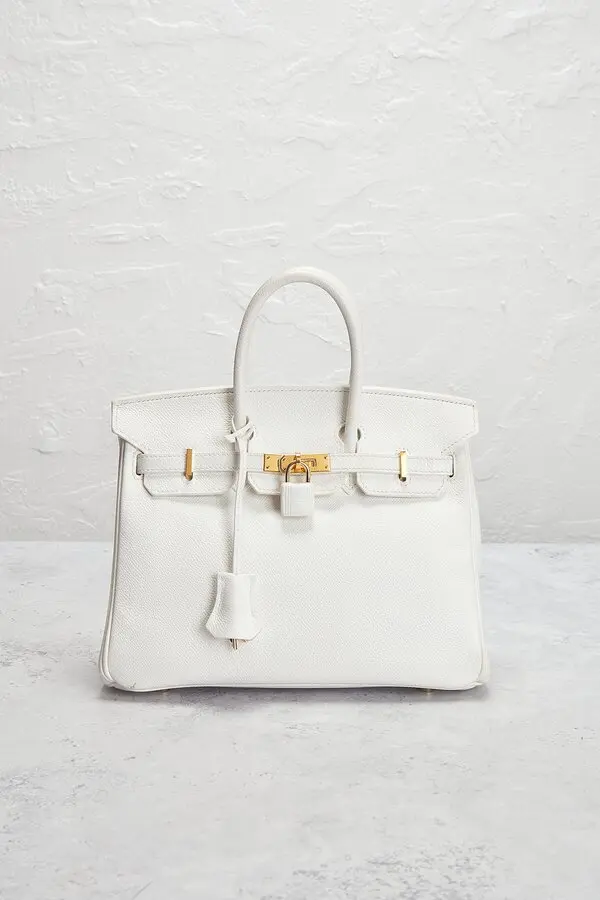 Hermès Epsom Birkin 25 Handbag - White