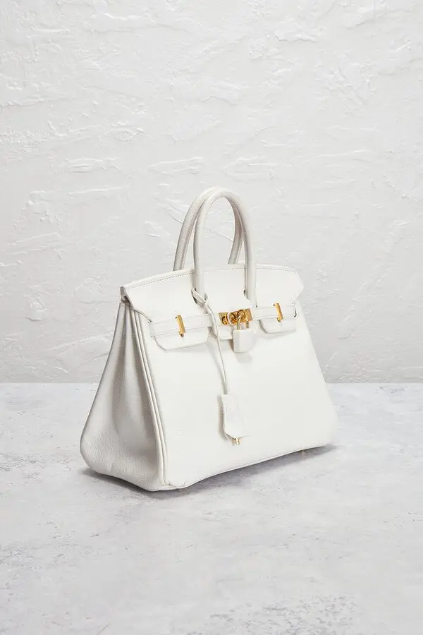 Hermès Epsom Birkin 25 Handbag - White