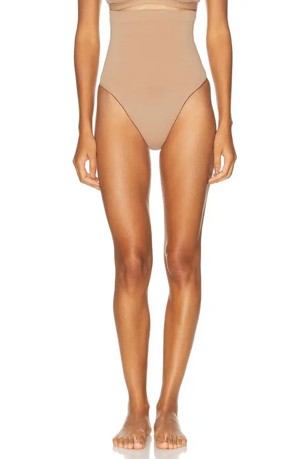 SKIMS Seamless Sculpt High Waist Thong In Nude - Sienna