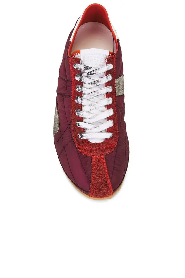 MAISON MARGIELA Sprinters Low-top Sneakers - Oxblood  White  & Grey