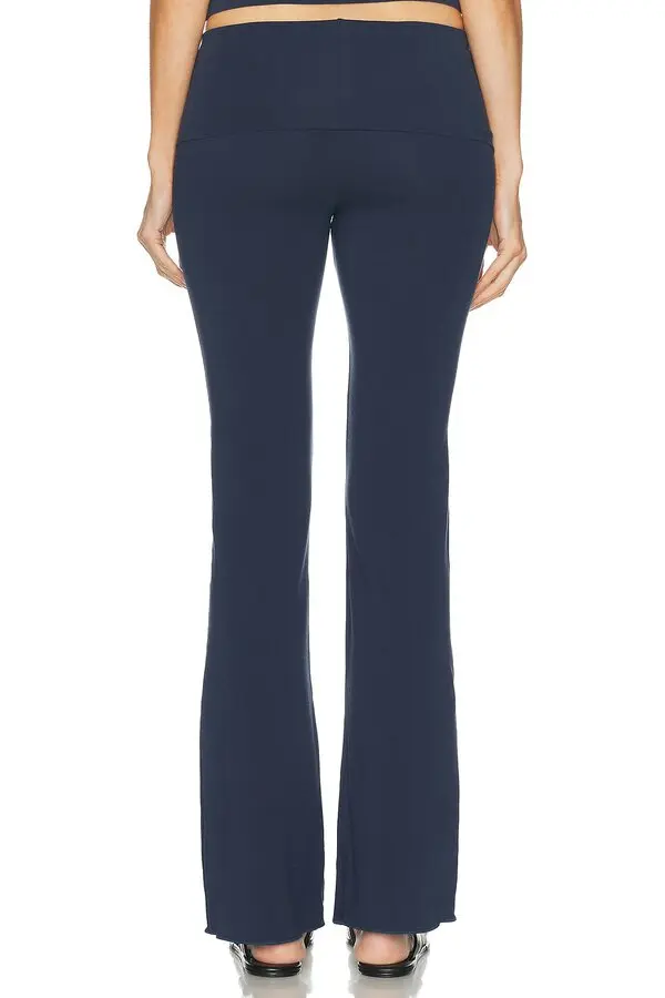 SKIMS Cotton Jersey Foldover Pant - Navy