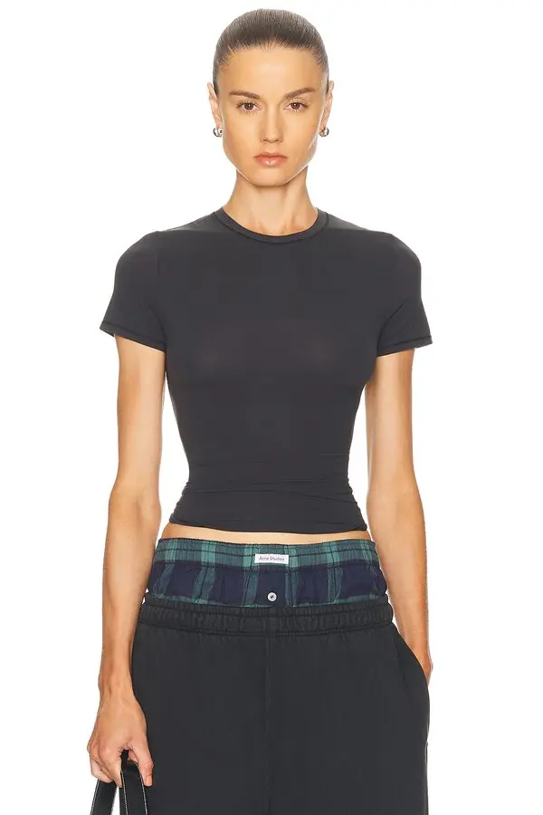 SKIMS Fits Everybody Short Sleeve T-shirt - Onyx