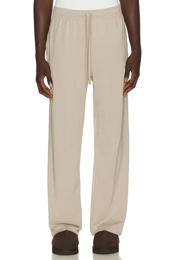 SKIMS Jersey Straight Pant In Grey - Linen