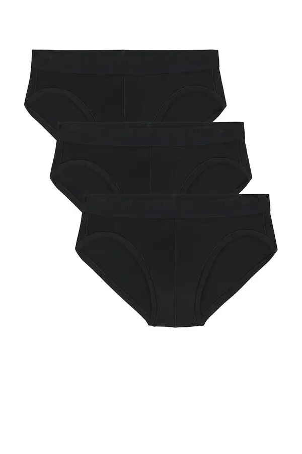 SKIMS Stretch Brief 3-pack In Black - Obsidian