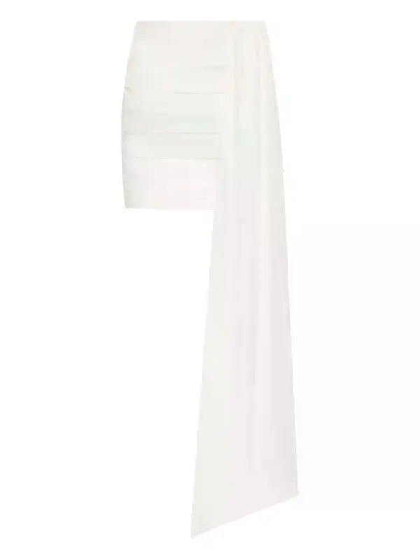 Rachel Gilbert Camille Draped Mini Skirt - White