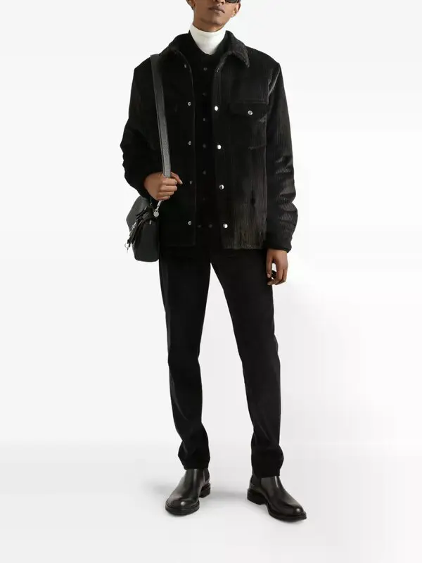 Dolce & Gabbana Corduroy Trousers With Logo Plaque