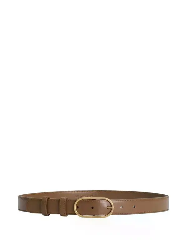 Dolce & Gabbana Oval-buckle Leather Belt - Brown