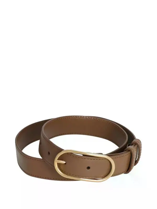 Dolce & Gabbana Oval-buckle Leather Belt - Brown