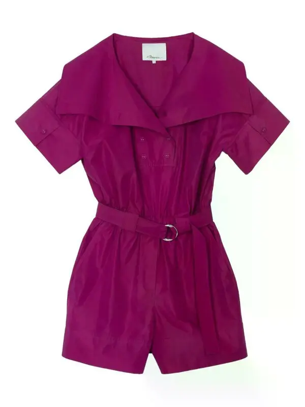 3.1 Phillip Lim Wide-collar Belted Jumpsuit - Pink