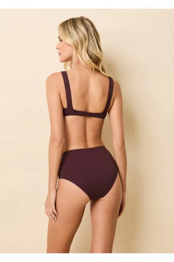 Solid & Striped Lilo High-waisted Bikini Bottom - Brown