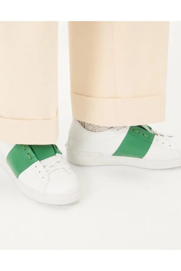 Valentino Garavani Calfskin Open Sneaker - White