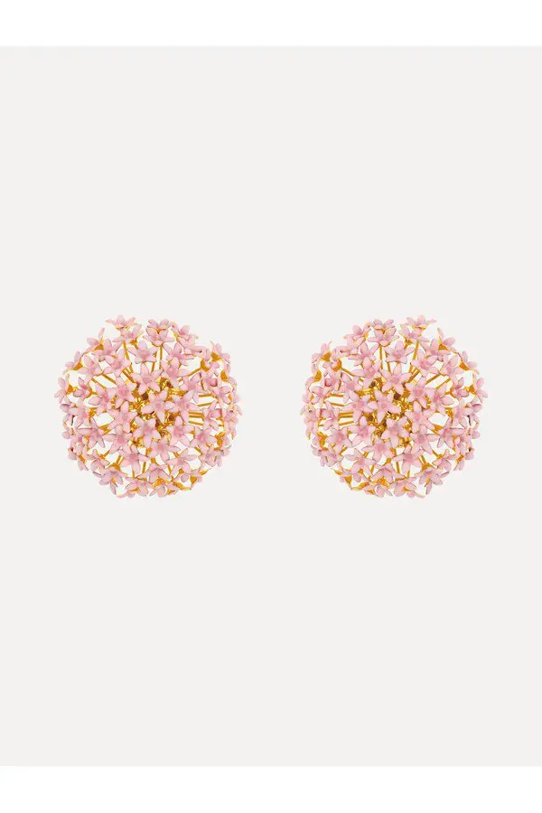 Oscar De La Renta Large Allium Pompom Clip-on Earrings - Gold