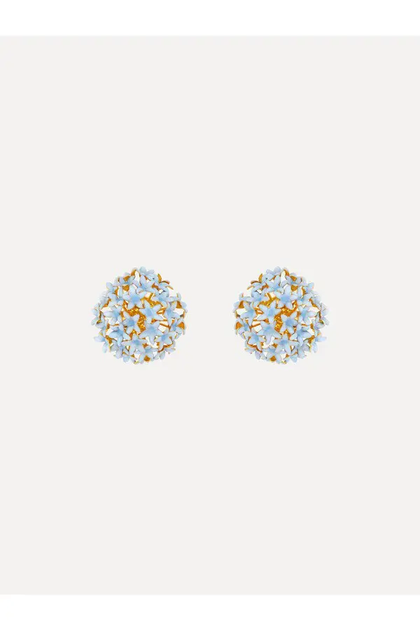 Oscar De La Renta Allium Pompom Clip-on Earrings - Gold