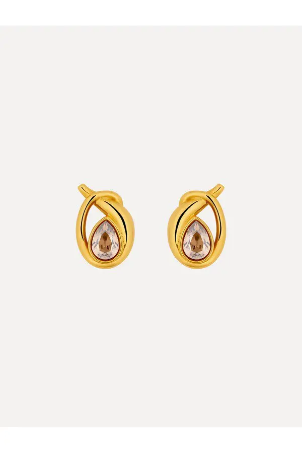 Oscar De La Renta Looped Teardrop Earrings - Natural