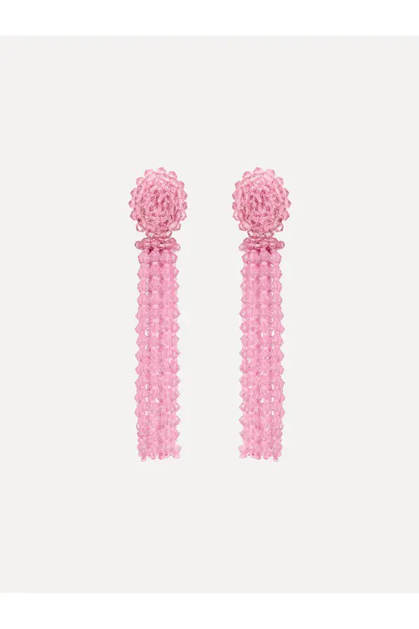 Oscar De La Renta Tassel Clip-on Earrings - Natural