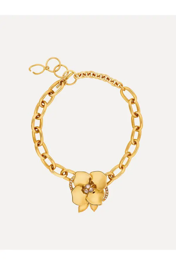 Oscar De La Renta Blossom Chain-link Necklace - Gold