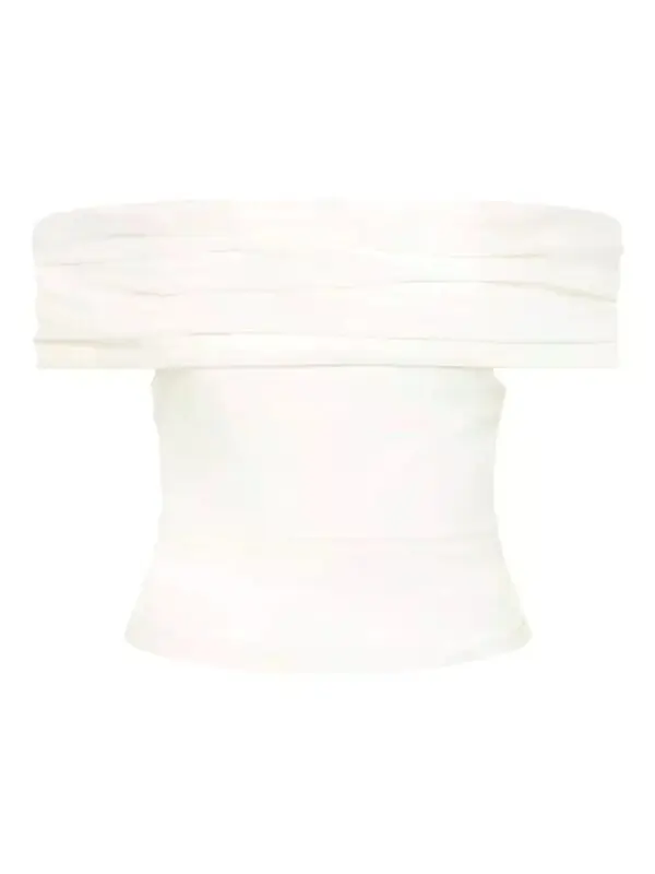 Rachel Gilbert Camille Draped Off-shoulder Top - White