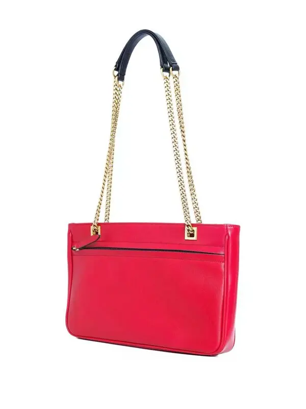Valentino Garavani V-logo Chain Tote Bag - Red