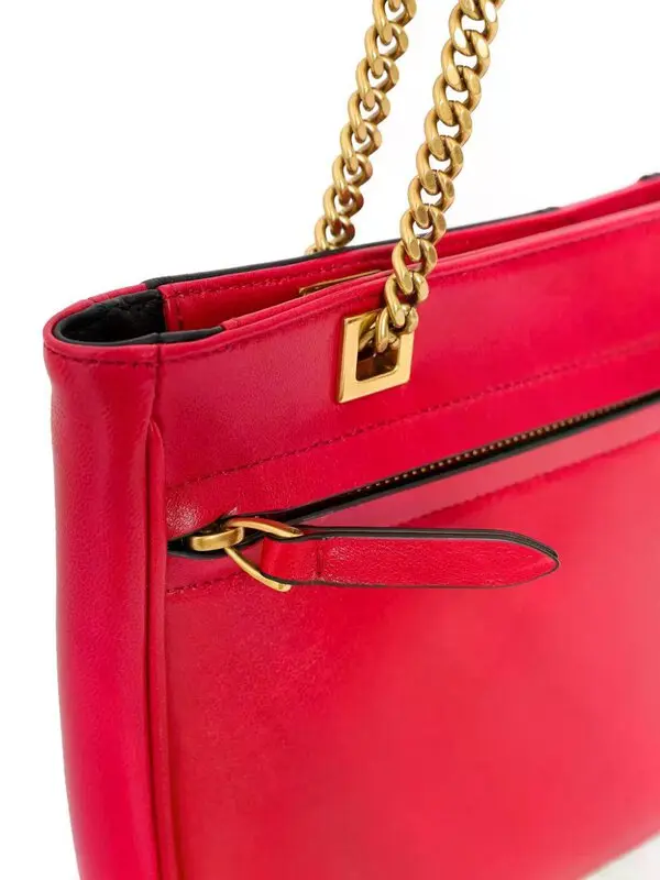 Valentino Garavani V-logo Chain Tote Bag - Red