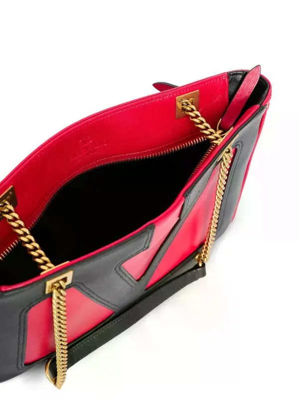 Valentino Garavani V-logo Chain Tote Bag - Red
