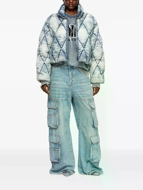 DIESEL Quilted Acid-wash Puffer Jacket