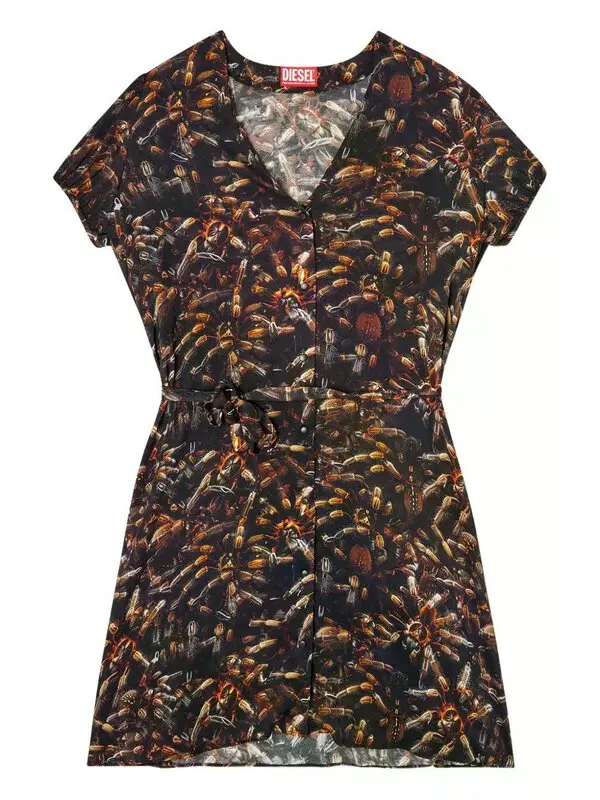 DIESEL® D-ollish Print Mini Dress