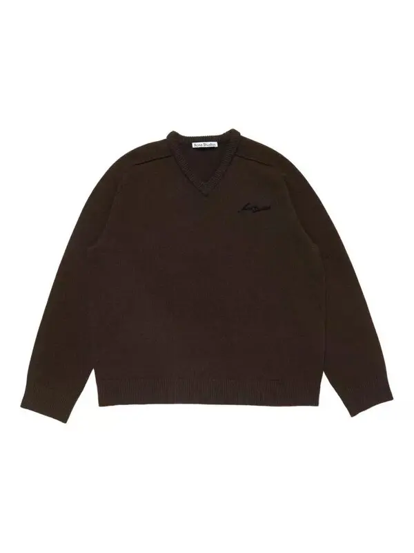 Acne Studios V-neck Embroidered Sweater