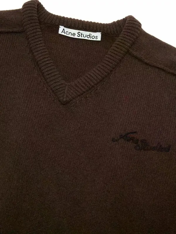 Acne Studios V-neck Embroidered Sweater