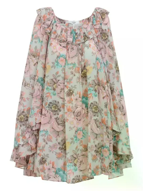 Chloé Floral-print Mini Dress