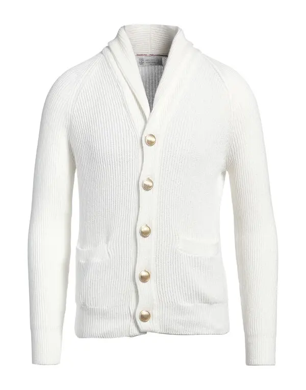 Brunello Cucinelli Knitted Cotton Cardigan - White